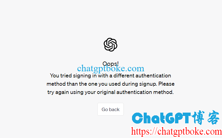 Chatgpt You Tried Signing In With A Different Authentication Method Than The One You Used During